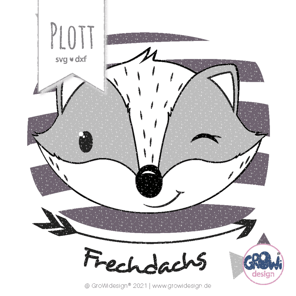 Frechdachs Button Plotterdatei