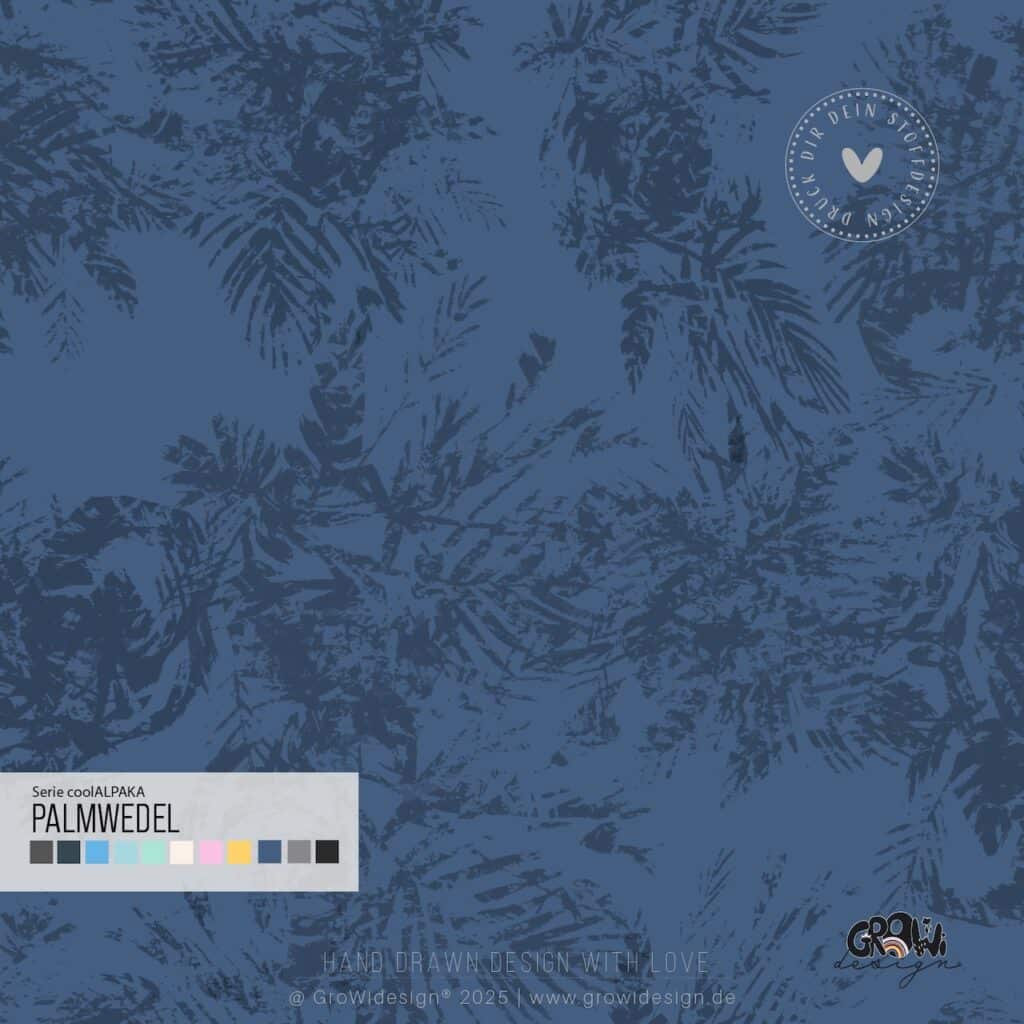 Palmwedel AOP Stoffdesign
