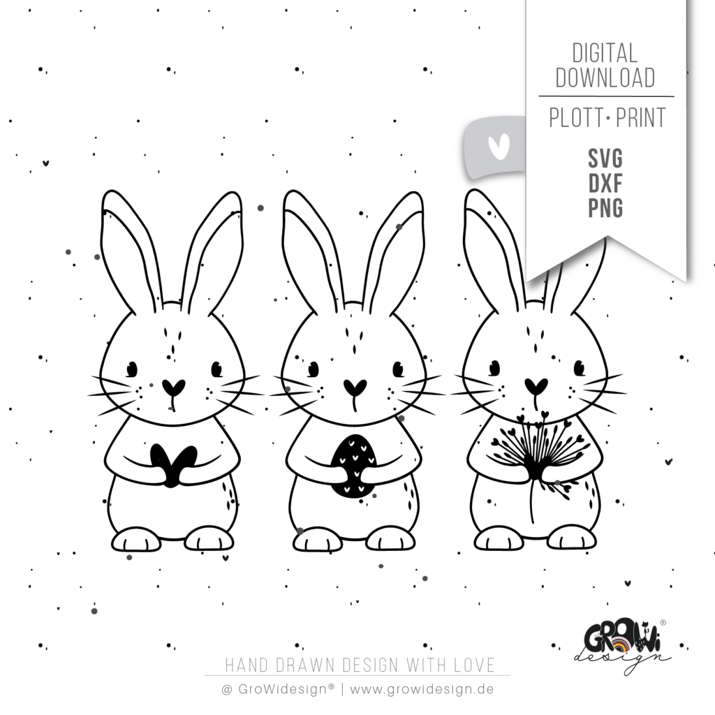Hasenbande Ostern Plotterdatei